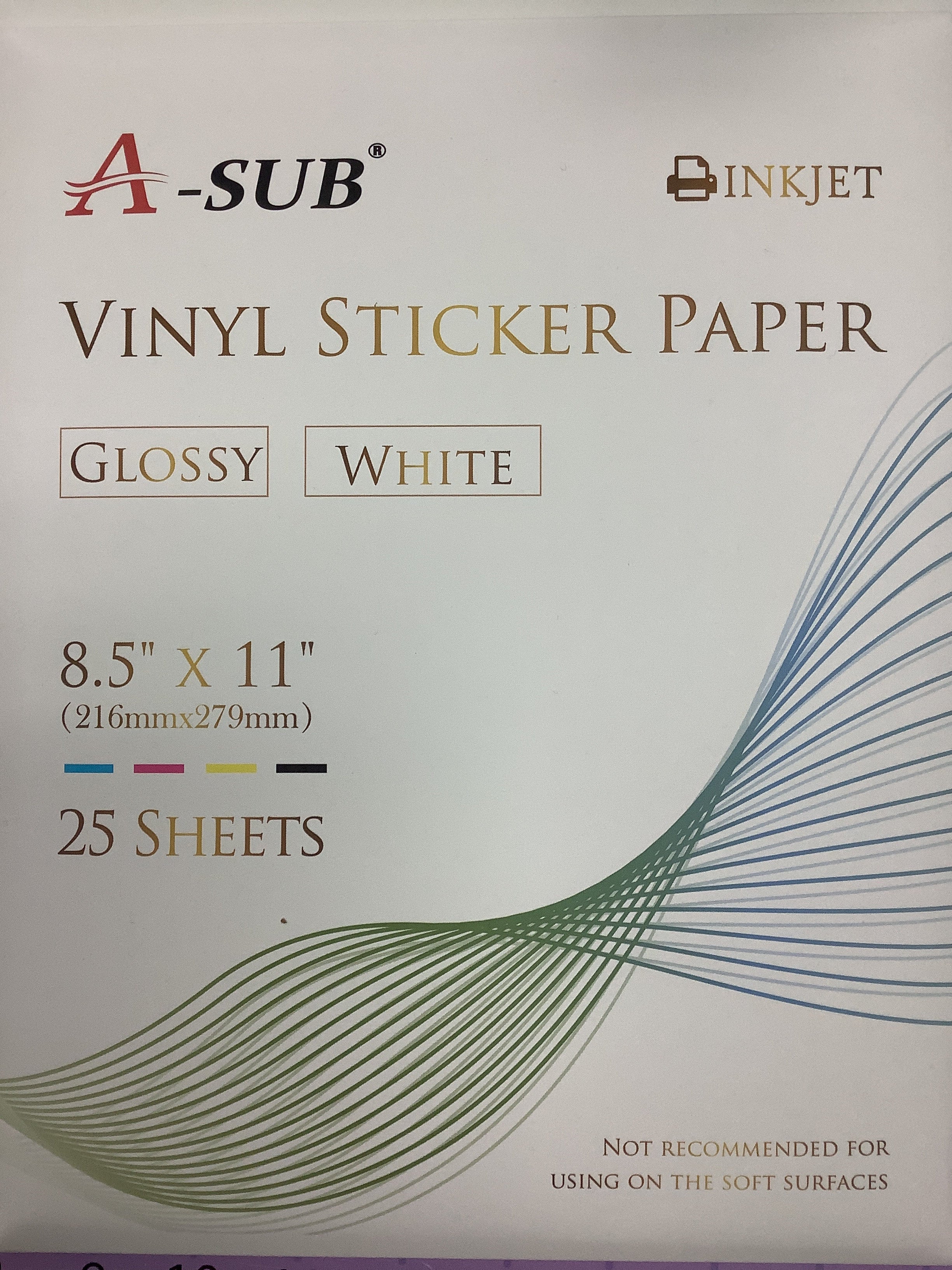 A-SUB Printable Glossy Vinyl Sticker Paper | Fundy Vinyl & Crafting ...